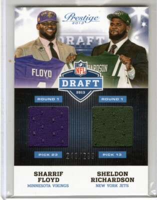 2013 Prestige NFL Draft Sharrif Floyd Sheldon Richardson Dual Jersey ...
