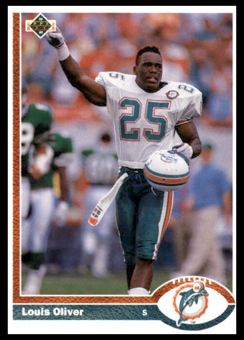 1991 Upper Deck #331 Louis Oliver Miami Dolphins Football Card | eBay
