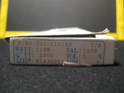 291-110/AP Xicon Carbon Film Resistors 110 ohms 5% 1/4W Lot of +/- 800 ...
