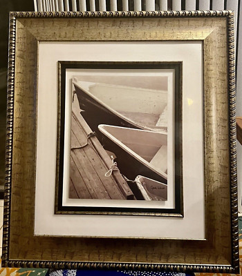 Cyndi Schick Boats DOCKED Signed Photograph Matted & Framed Brushed ...