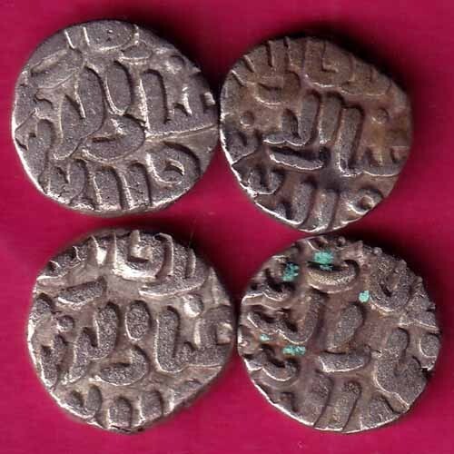 4COINS SET- DELHI SULTAN MOHD.BIN TUGHLOUQUE SHAH 6 GANI RARE COIN # ...