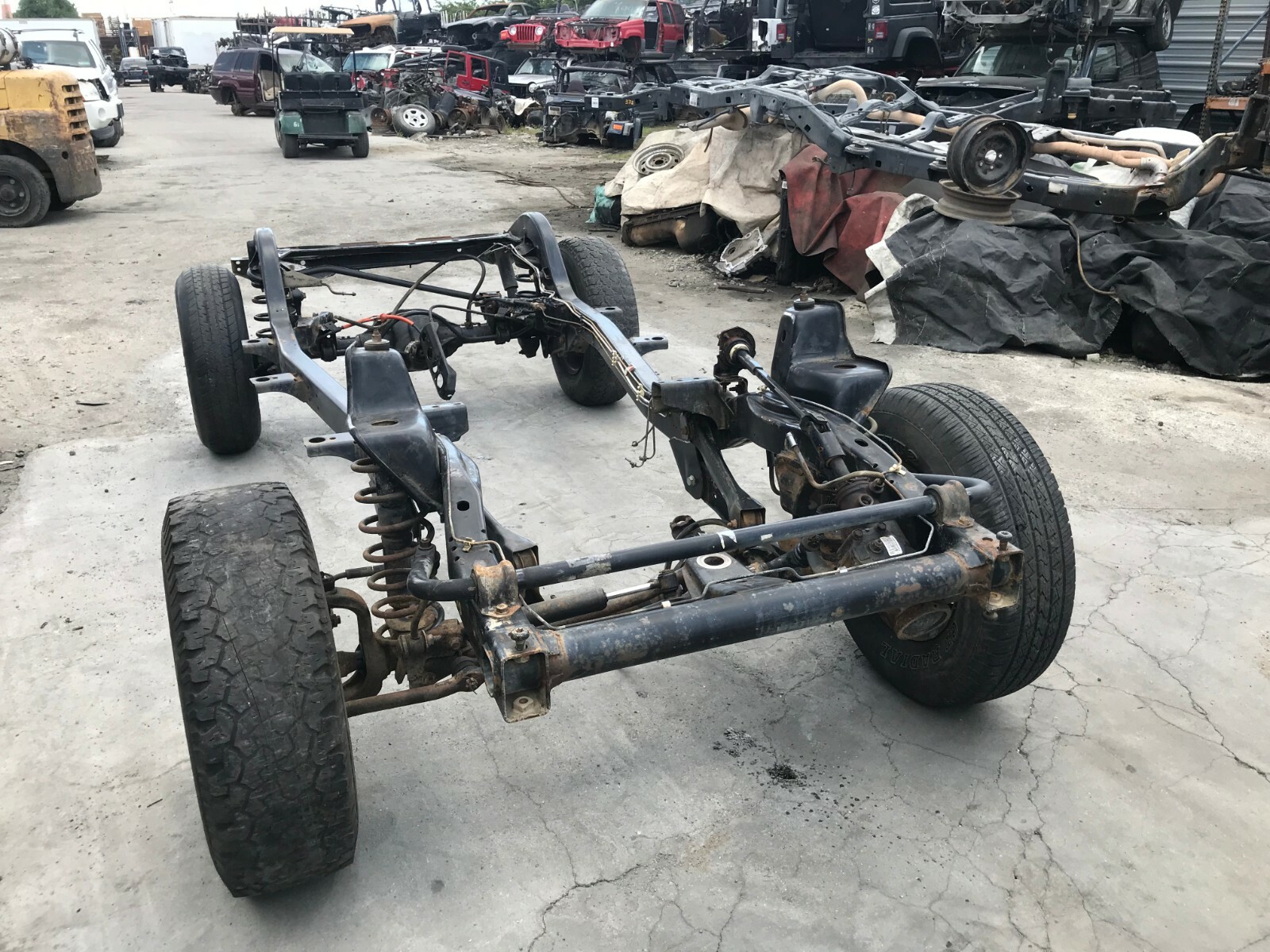2002 JEEP WRANGLER TJ ROLLING CHASSIS 6 CYLINDER 4.0L FRAME ...
