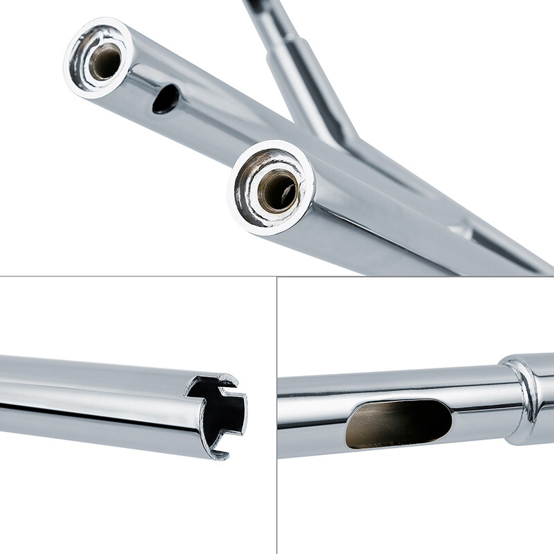 Fat 1-1/4" Chrome 10" Rise Pullback T-Bars Handlebars Fits For Harley ...