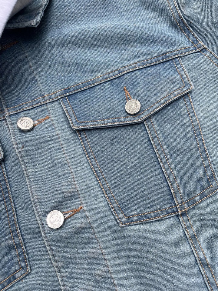 3051 warehouse clerk usmc mos embroidered hood jean jacket | eBay