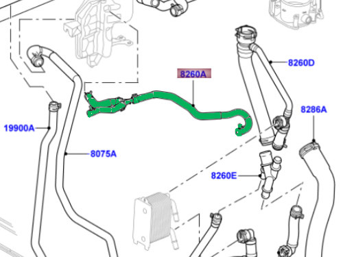 LAND ROVER ENGINE COOLANT HOSE RANGE ROVER 06-09 4.2 PCH502331 | eBay