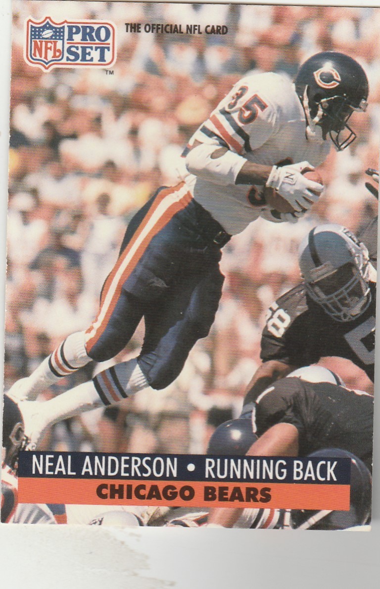 FREE SHIPPING-MINT-1991 Pro Set #451 Neal Anderson Chicago Bears ...
