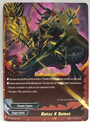 Bushiroad Future Card Buddyfight Batzz X Select PR/0241EN PROMO CARD ...