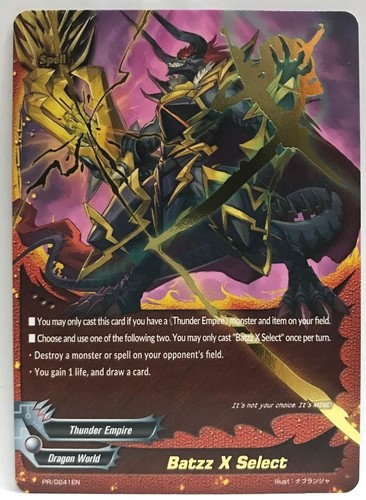 Bushiroad Future Card Buddyfight Batzz X Select PR/0241EN PROMO CARD ...