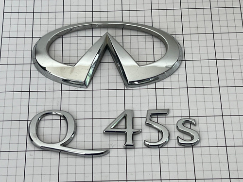 Infiniti Q45s sedan 2002 trunk emblem badge logo full set OEM Factory ...