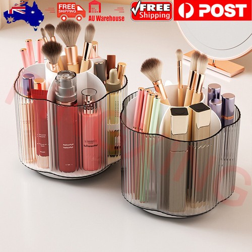 360° Rotating Makeup Organiser Stand Large Skin Care Cosmetics Holder ...