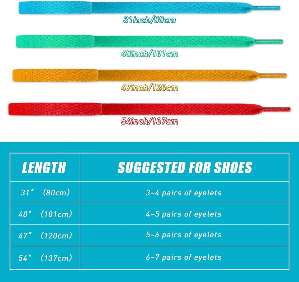 30 Pairs 54″ Athletic Shoe Laces 30 Colors Flat Sneaker Shoelaces Bulk ...