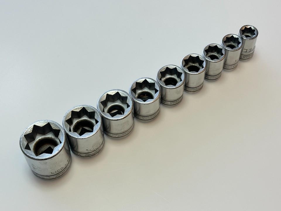 Snap On Tools USA 8pc 1/2" Drive 8 Point Double Square Socket Set, 7/16 ...