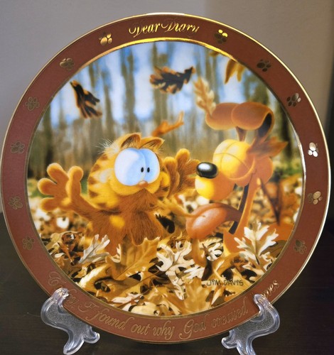 Danbury Mint Dear Diary Series "God Created Leaves" Garfield ...