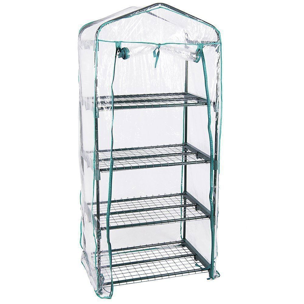 4Tier Small Greenhouse Bag Garden Plant Cover Only Clear PVC Plastic ...