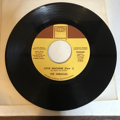 1975 The Miracles LOVE MACHINE (45RPM 7”. Single) Taml a EXC - DD | eBay