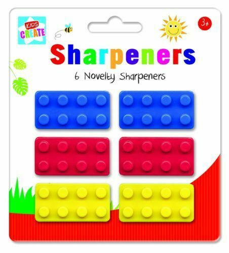 6 Novelty Pencil Sharpeners Shape of a Lego Building Brick - Wh3 -r4b ...