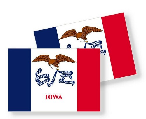 Iowa State Flag - Set of 4 Vinyl Sticker / Adhesive Decals Various ...