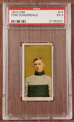 1910 C56 Imperial #14 Tom Dunderdale Aristocrats Rookie Hockey Card PSA ...