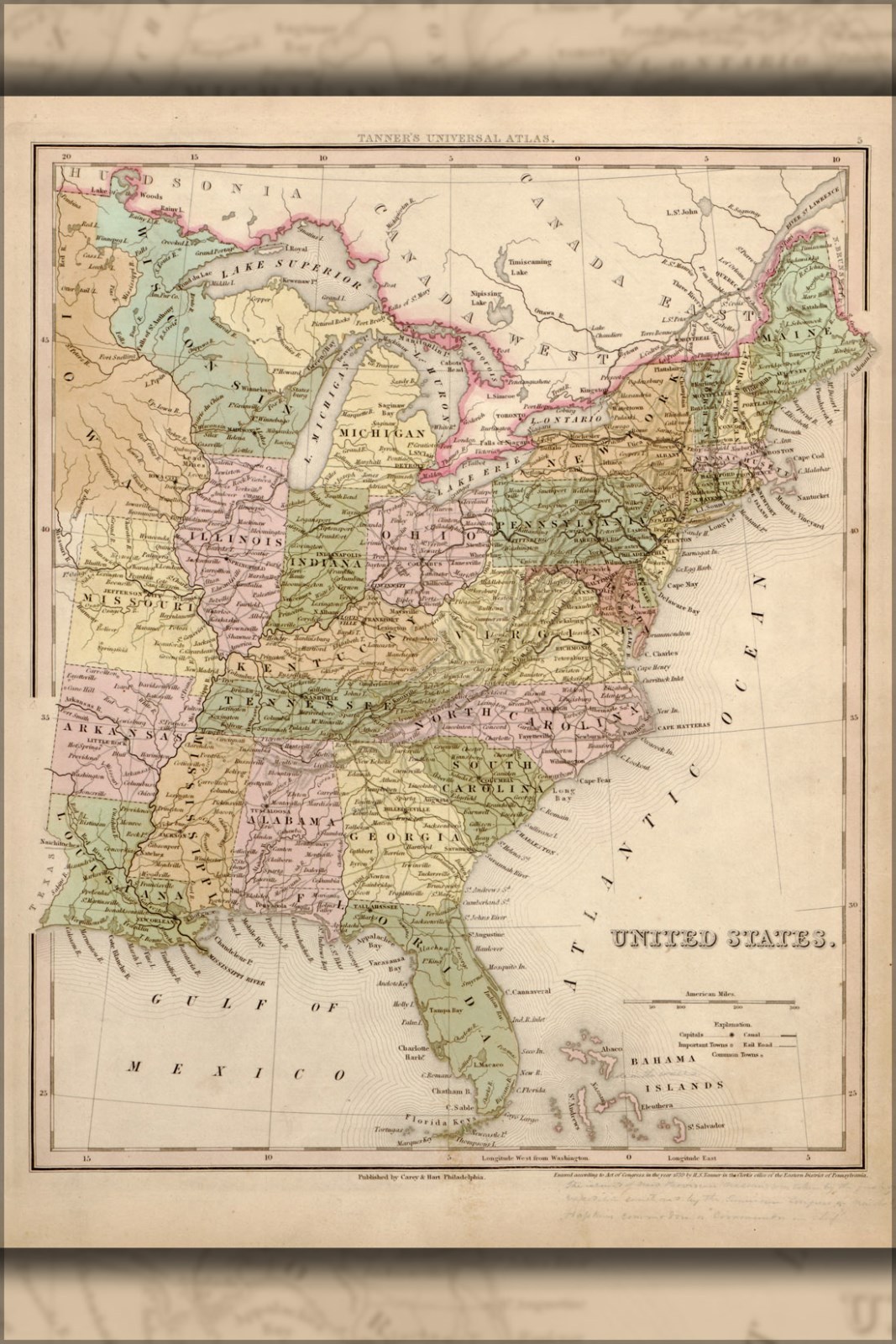 Poster, Many Sizes; Map Of United States 1844 | eBay
