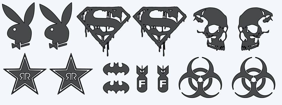 Assorted Helmet decal kit. Custom Motorcycle helmet decal kit. | eBay