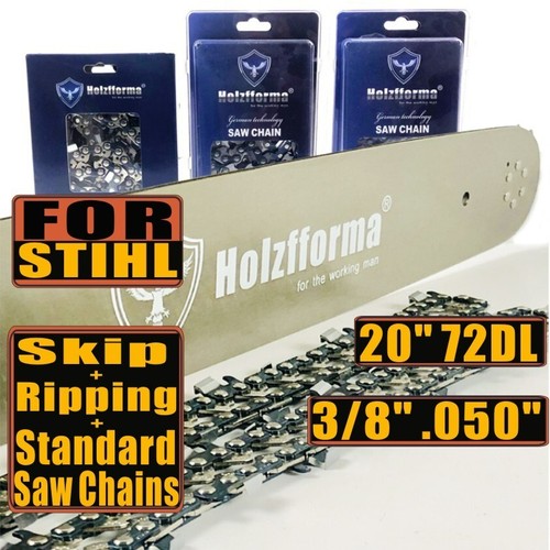 20" Guide Bar Chain 3/8 .050 72DL Compatible with Stihl MS390 MS440 ...