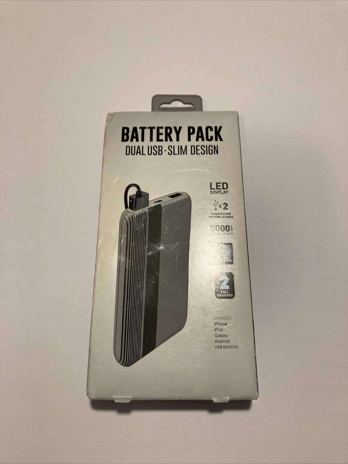 5000mah Dual USB External Power Bank Battery Charger Slim Fast ...