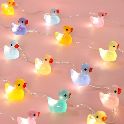 Tiny Duck String Lights Battery/USB Powered - 10ft 40 Lights Multi ...