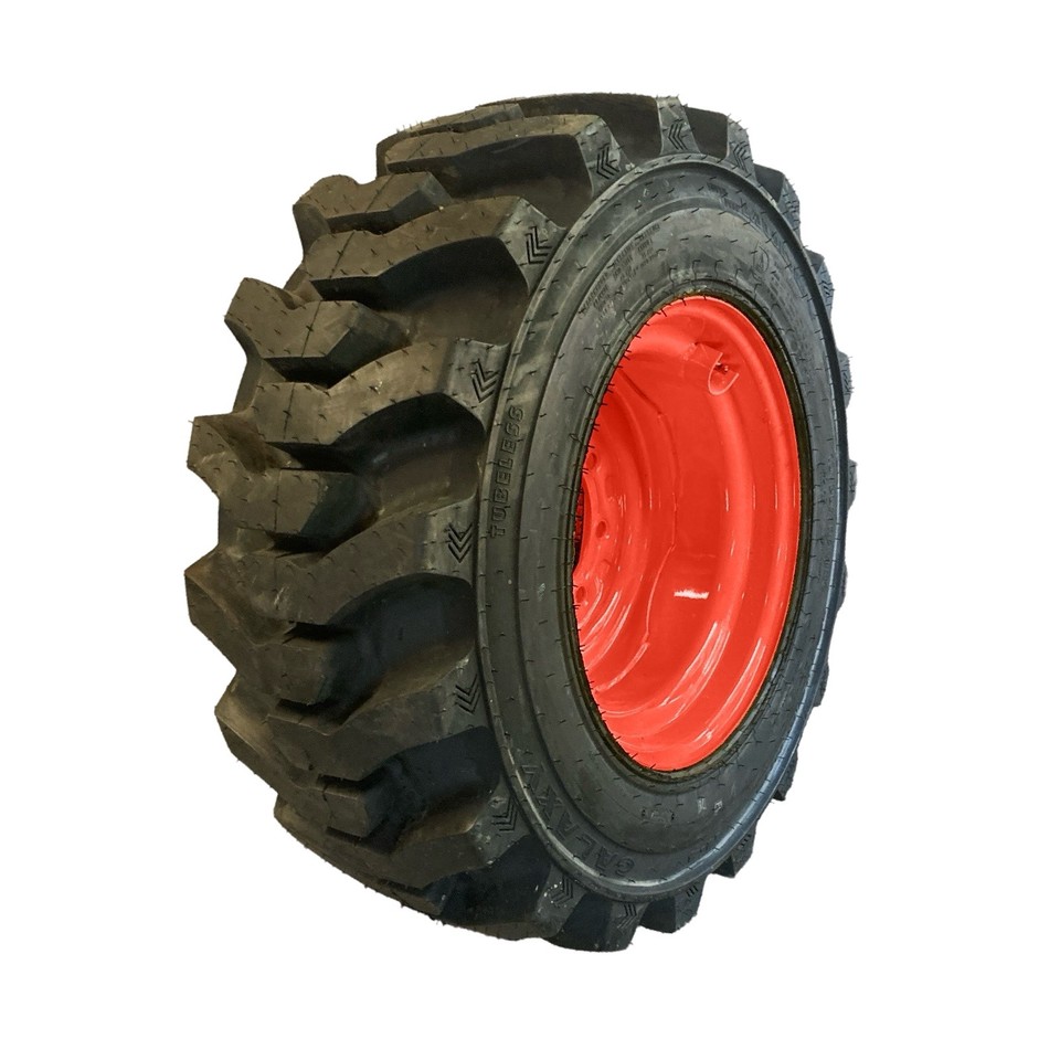 4-12-16.5 Galaxy Muddy Buddy Skid Steer Tires/Rims for Kubota SSV65 ...