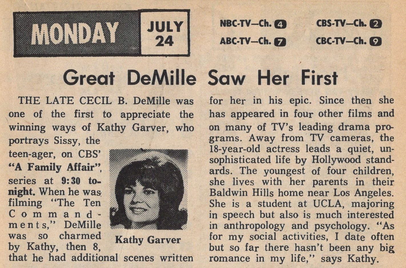 Kathy Garver Ten Commandments