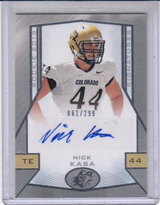 NICK KASA 2013 Upper Deck SPx Autograph #93 61/299 Colorado Buffaloes ...