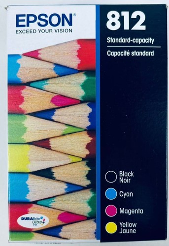 Genuine Epson 812 Black & Color Ink Cartridges Cyan, Magenta, Yellow ...