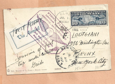 C7 FIRST FLIGHT RENO NEV TO NEW YORK JUL 1,1927 POSTCARD | eBay
