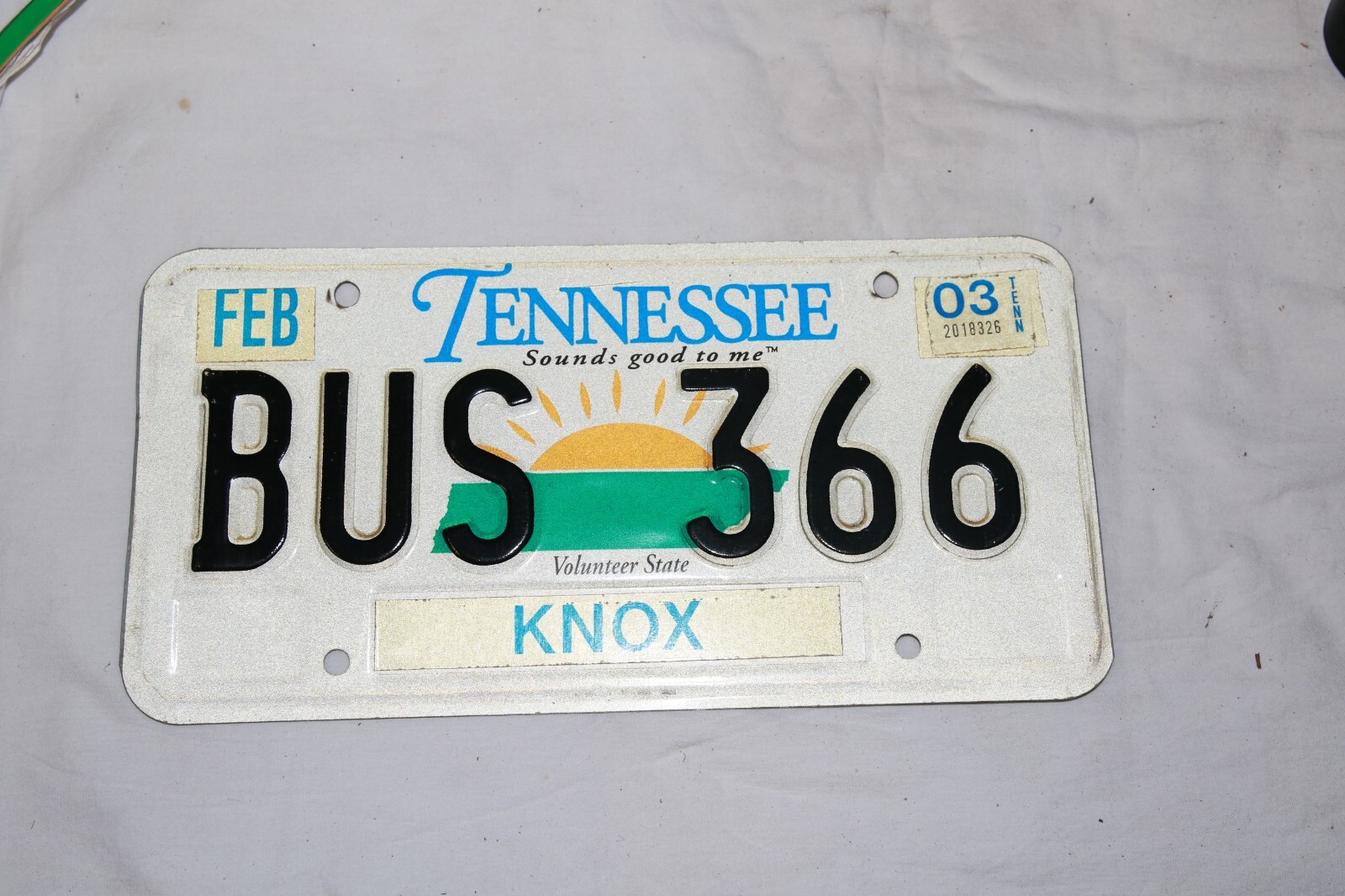 2003 Tennessee License Plate BUS 366 Knox County. Bus. Coach. GM Chevy ...