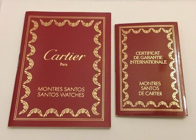 CARTIER Santos Guarantee Warranty Set (Unwritten) - Anni '90 | eBay