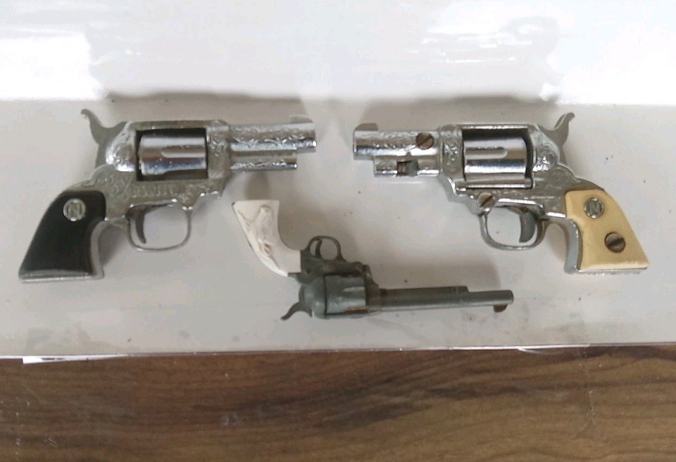 Vintage Nichols “Paint” Small Toy Cap White Black Grips Set Of 2 + Sold ...