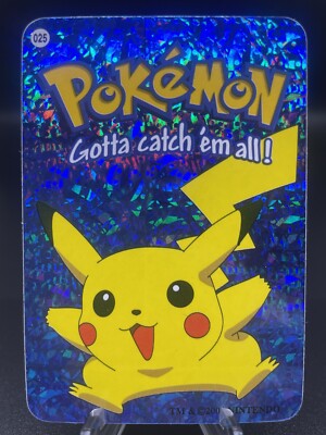 Pikachu #025 2000 Pokémon Vending Prism Holo Sticker Card | eBay