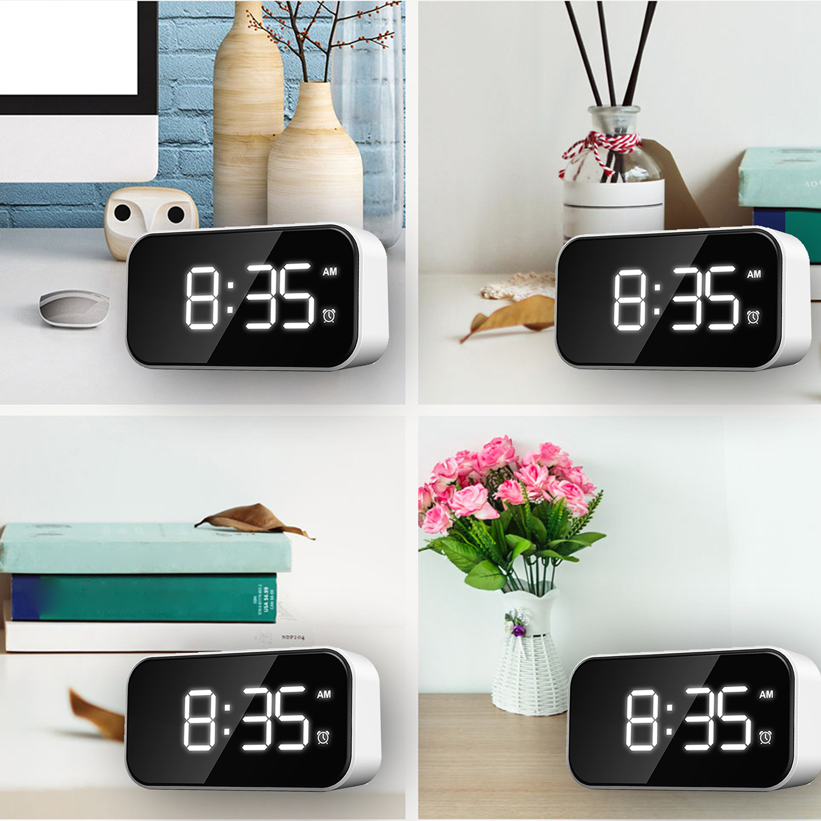 Smart Alarm Clock Touch Control Loud Volume Led Desk Digital Alarm ...