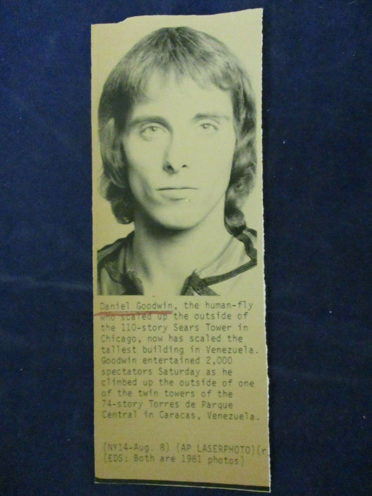 Vintage Dan Goodwin Spider-Man skyscraper climbing news #2 Wire Press ...