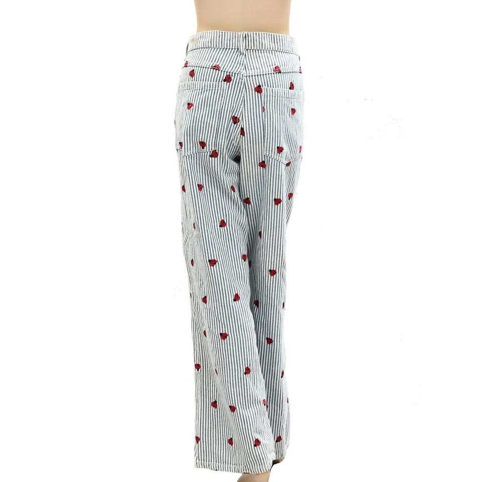 Free People We The Free Bugged Out Straight-Leg Jeans Pants Ladybug XS ...