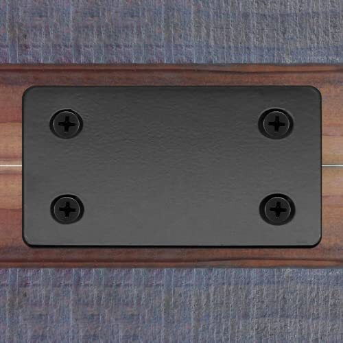 8 Pcs Flat Straight Corner Brace Plate Stainless Steel Black 1.5mm ...