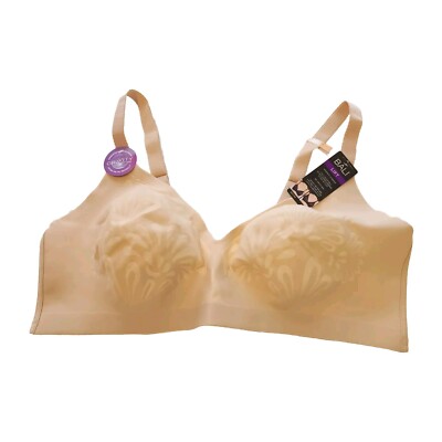 Bali Women's Bra Wireless Fully Adjustable Size 44DD Beige No-Slip ...