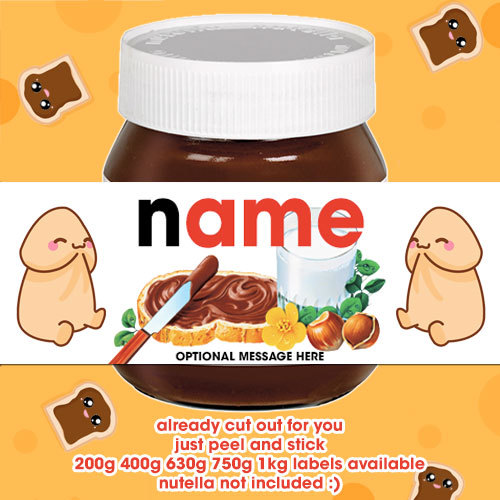 Nutella Label Template Customizable Nutella B Ready Customized Label