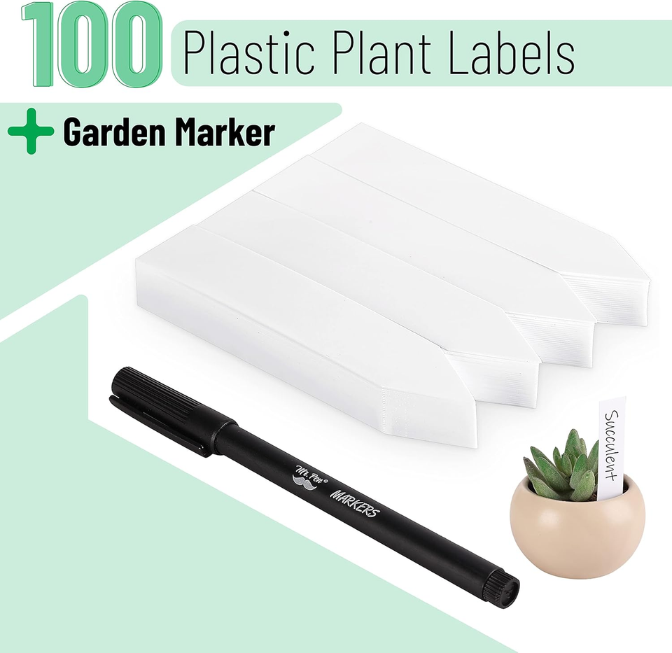 - Plastic Plant Labels, 100 Pcs, 4“, White, Plant Markers and Labels for Outd... | eBay