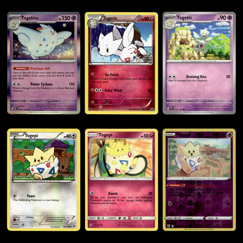 6x Togekiss Lot Togetic Togepi 85.0 Scarlet Violet Series Obsidian ...