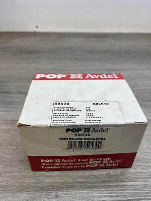 POP Avdel 59530 Blind Aluminum Rivet 3/16" Diameter 1/2"-5/8" Grip ...