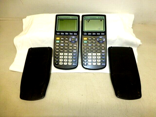 Texas Instruments TI-83 Plus Graphing Calculator Black LOT OF 2 READ ...