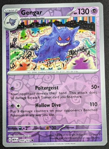Gengar Reverse Holo NM 094/165 Scarlet & Violet 151 Pokemon Card | eBay