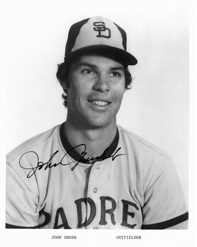 JOHNNY GRUBB Autographed Signed 8x10 VINTAGE Baseball Photo San Diego ...