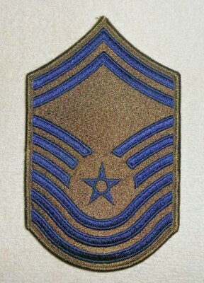 US Air Force Chief Master Sergeant Patch Insignia E-9 E9 Green USAF | eBay