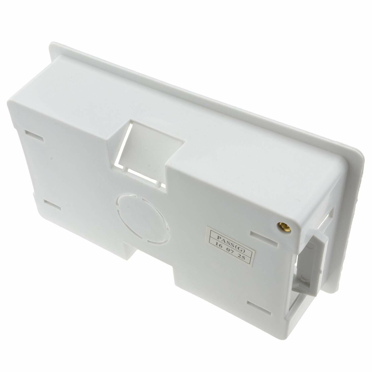Dry Lining Back Box Flush Wall Pattress 2 Gang Electrical Socket Switch ...